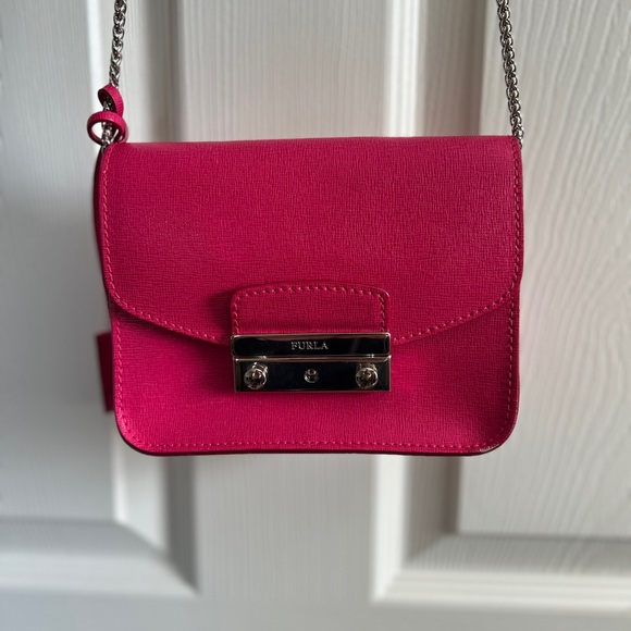 Furla | Bags | Furla Pink Crossbody Bag Modern Minimalist Design | Poshmark